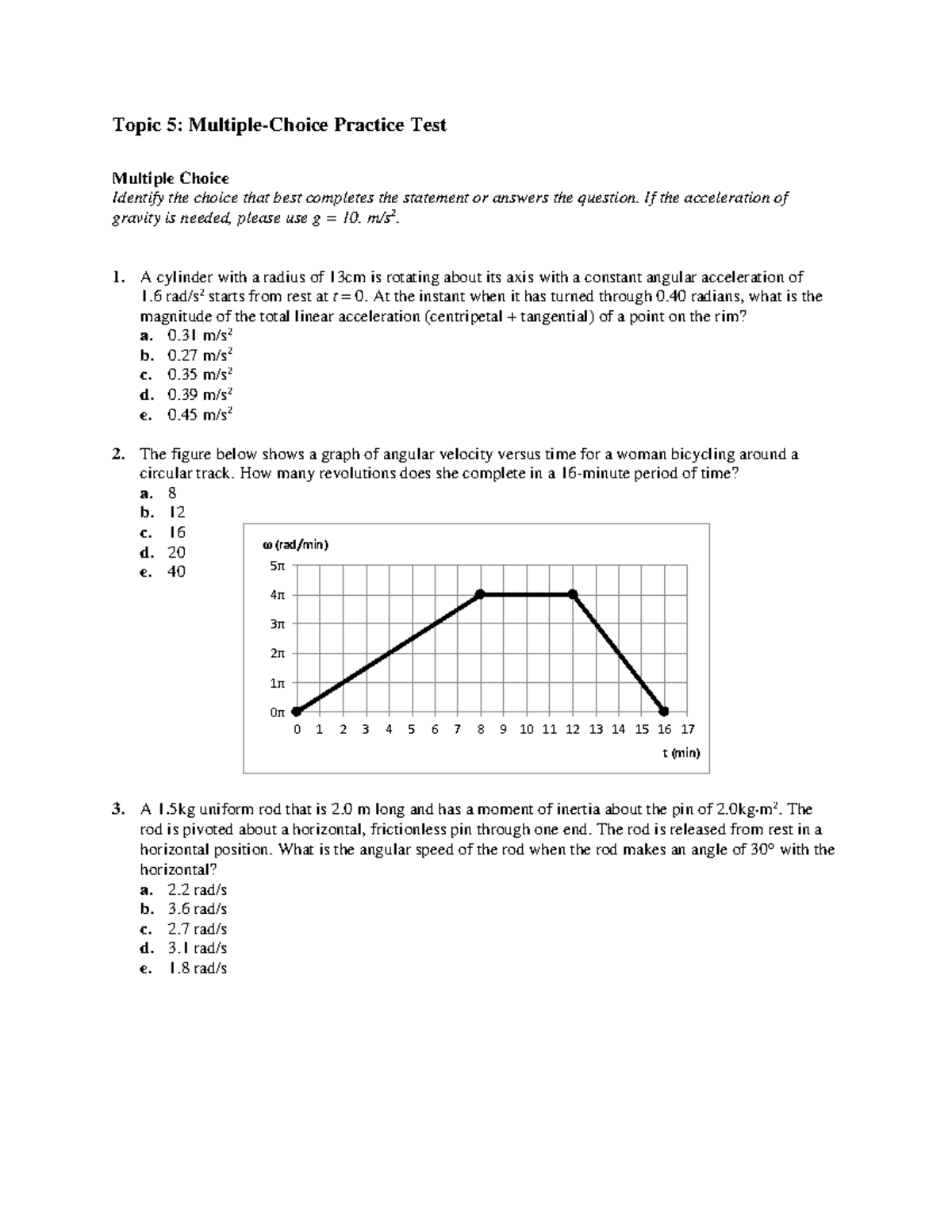 Topic 5 Multiple-Choice Practice Test SV - Topic 5: Multiple-Choice ...