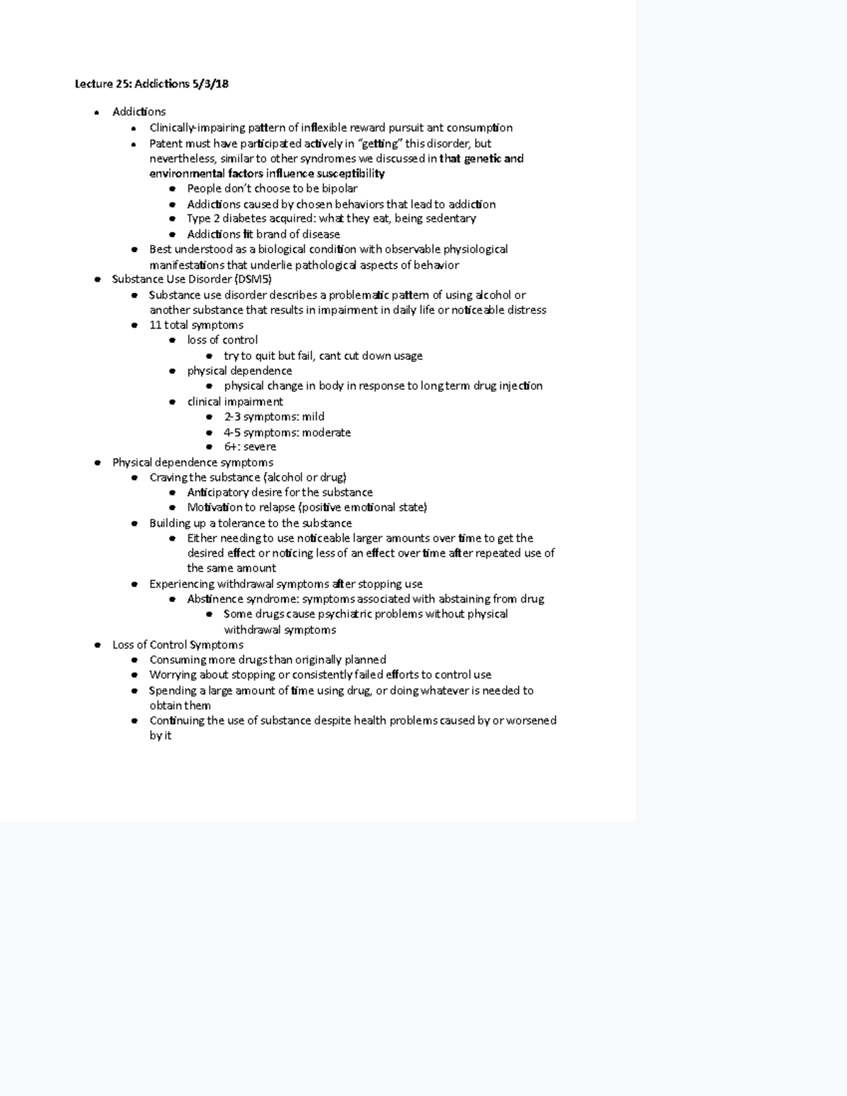 Understanding Addictions and Substance Use Disorder - Studocu