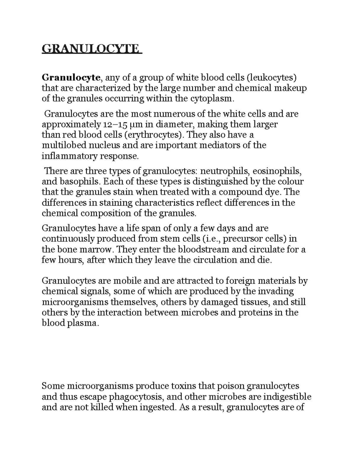 Granulocytes - Group of white blood cells #leukocytes #cytoplasm # ...