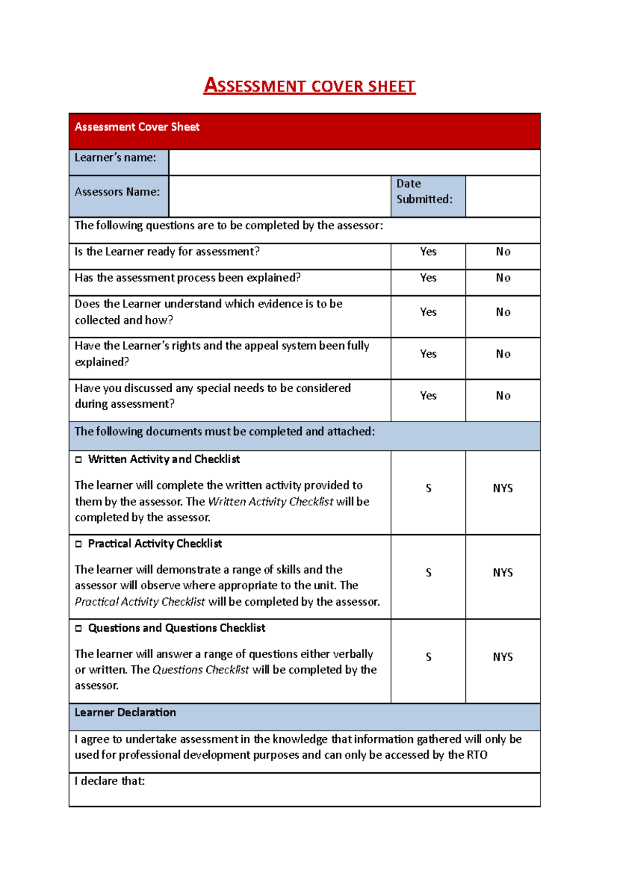 Assessment Ictpmg 609 - ASSESSMENT COVER SHEET Assessment Cover Sheet ...