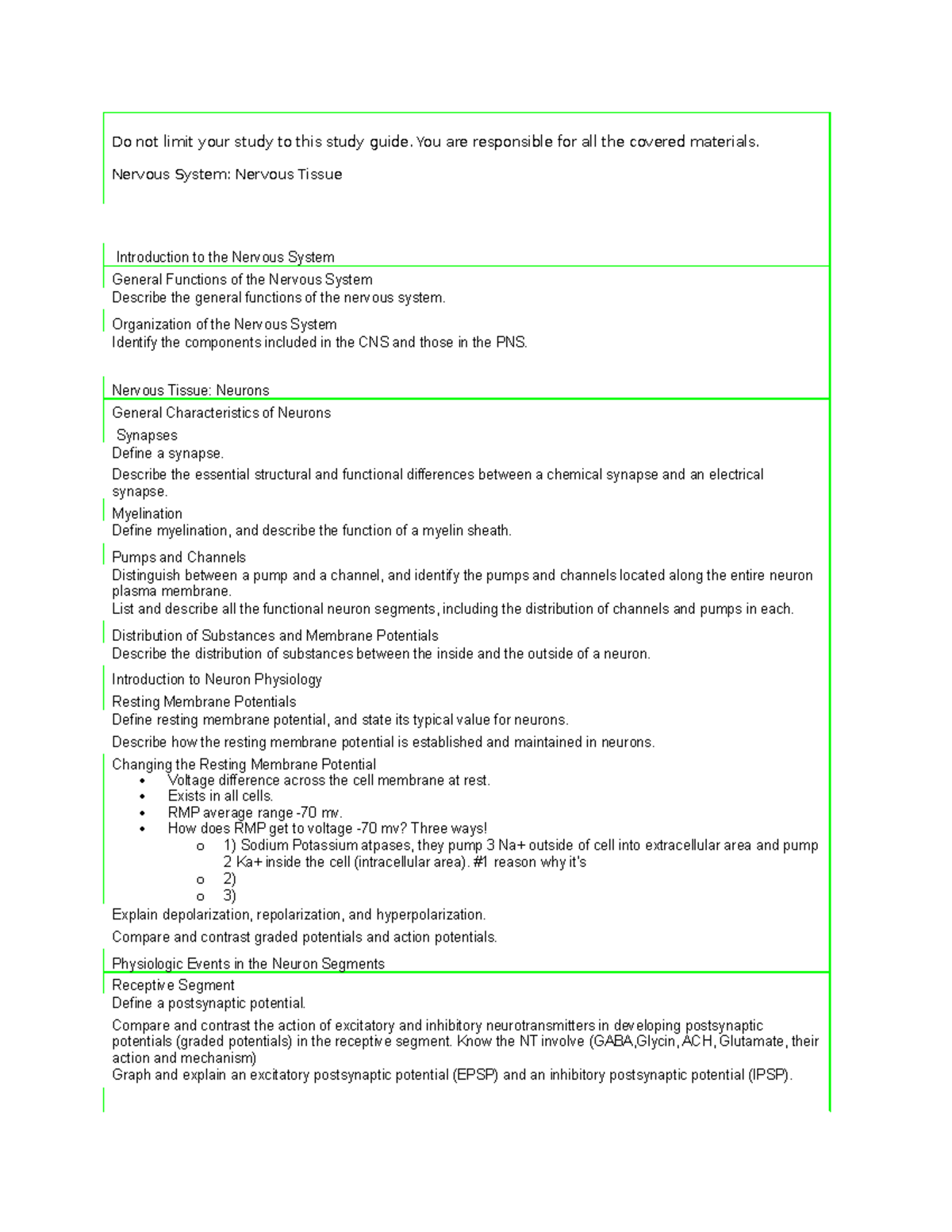 Study guide exam 2 - Do not limit your study to this study guide. You ...