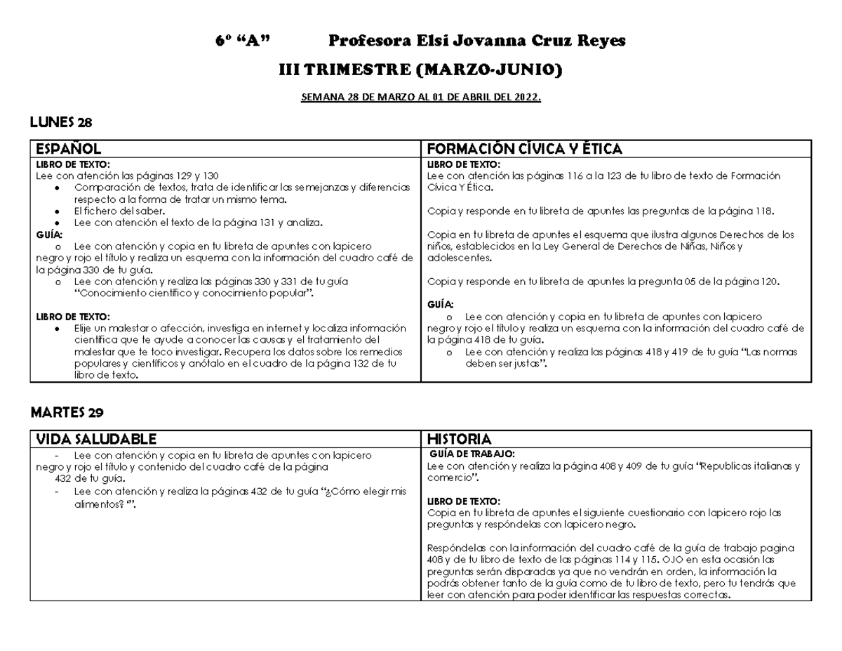 28 Marzo-01 Abril - Apuntes AFsdf - Profesora Elsi Jovanna Cruz Reyes ...