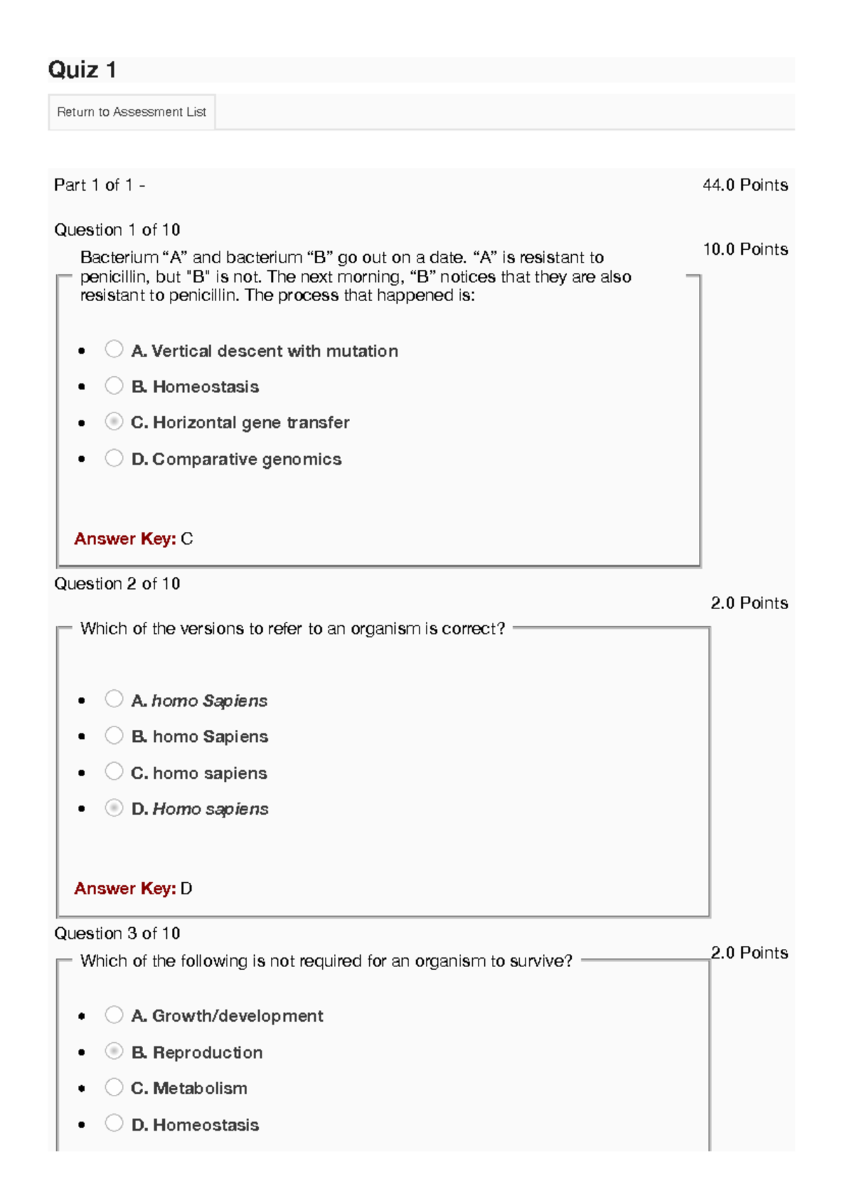 Quiz 1 - quiz 1 - 10 Points 2 Points 2 Points Quiz 1 Return to ...