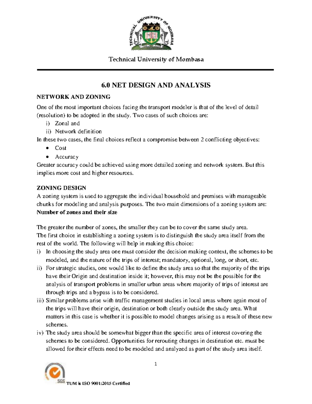 6.0 Network Design and Analysis - 1 Technical University of Mombasa 6 ...