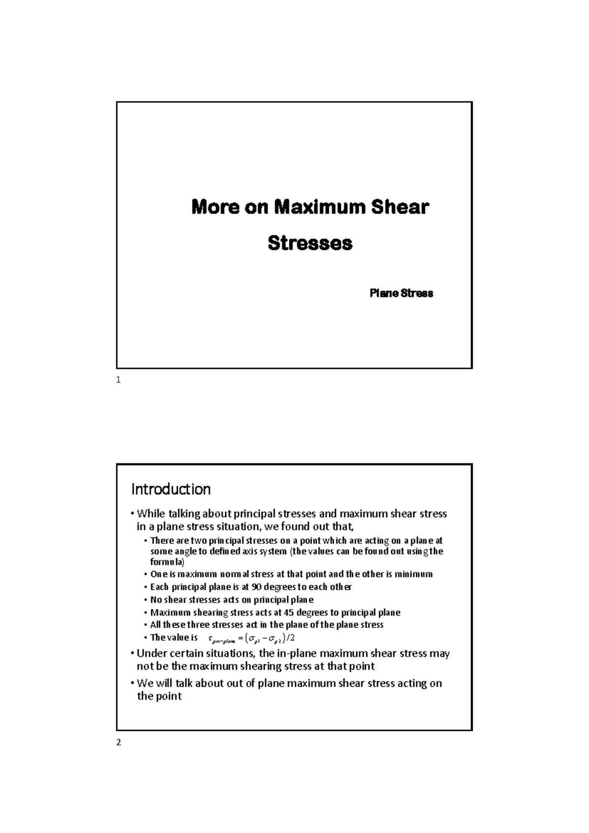 07 Max Shear Stress II - ghjgjhghg hjghjj jhjkjkj jjjklj jkhjkh - More ...