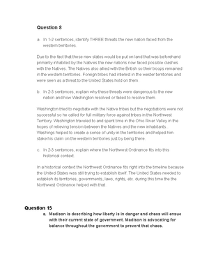 History 2111 Final Study Guide - History 2111 Final Study Guide 2022 ...