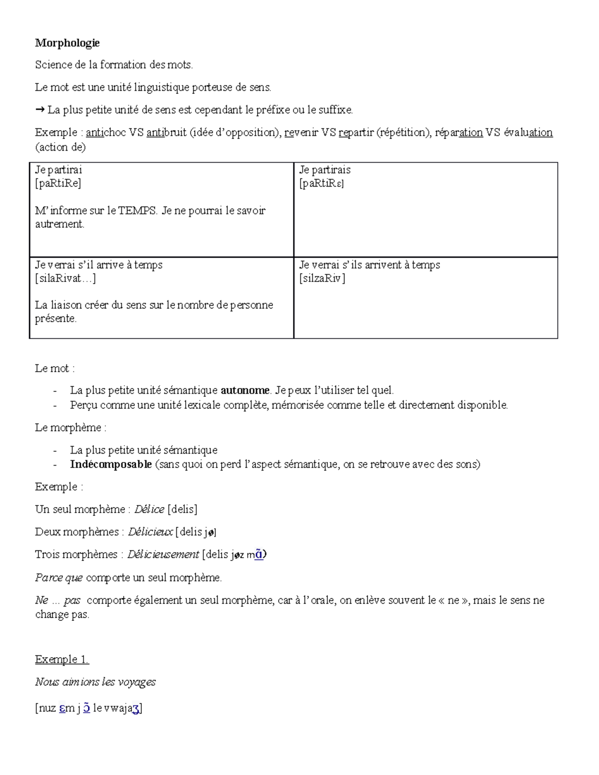 Morphologie - Notes de cours 2 - Morphologie Science de la formation ...