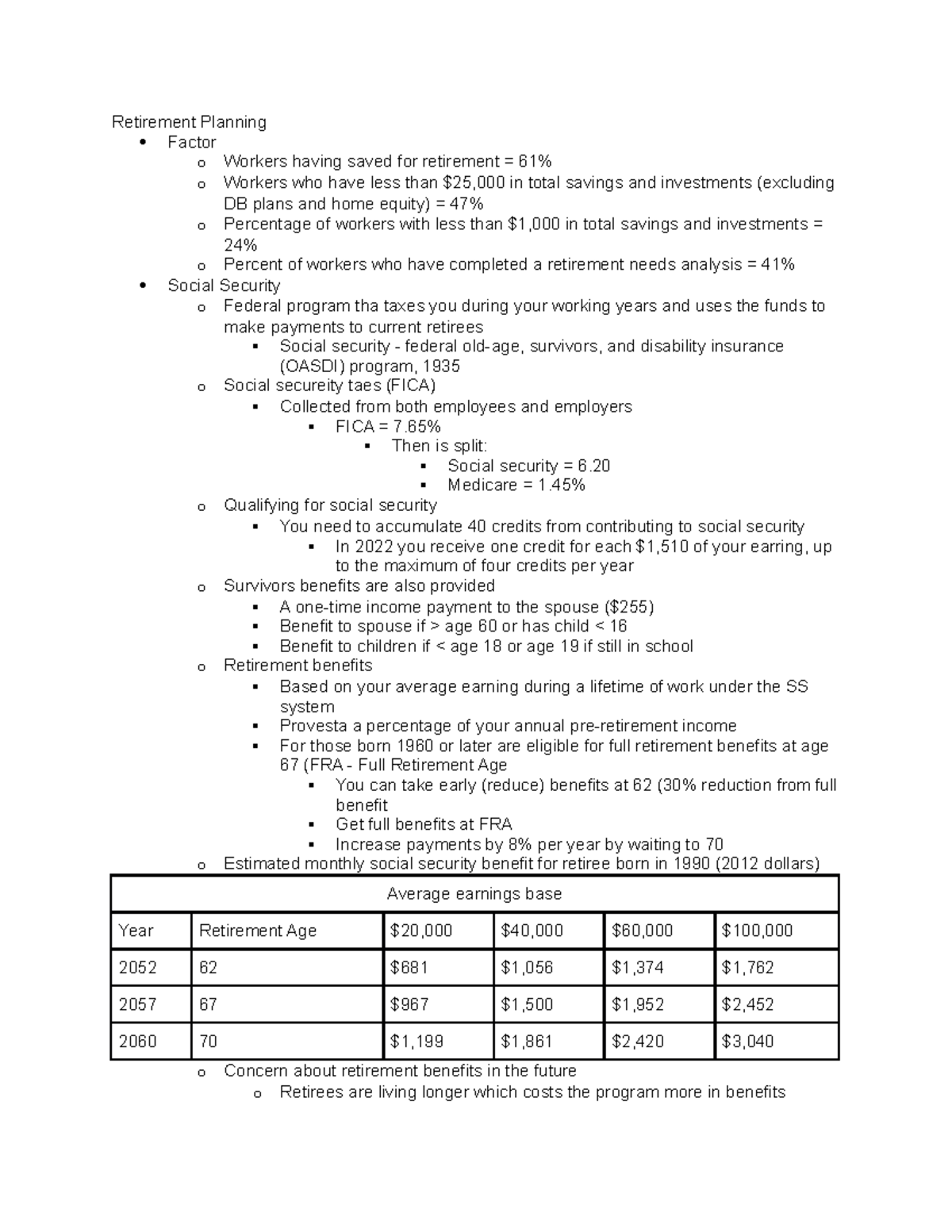 Retirement Planning - PFP 105 - Retirement Planning Factor o Workers ...