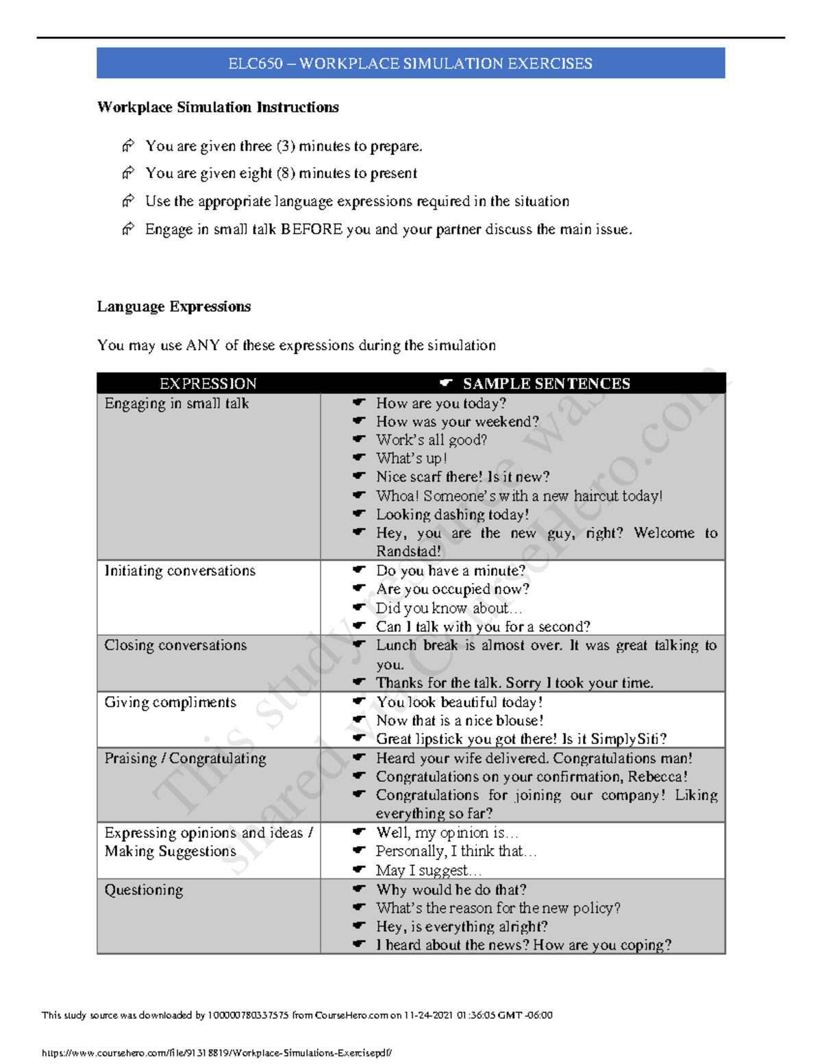 Workplace Simulations Exercise - BACHELOR OF ACCOUNTANCY (HONOUR ...