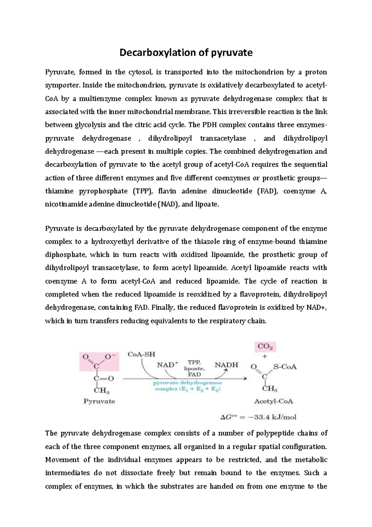 1643631034739 1643526441110 Decarboxylation of pyruvate ...