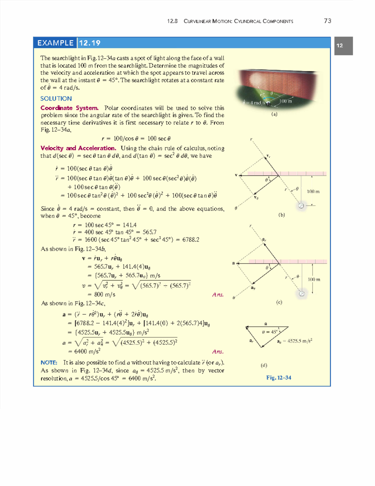 Curvilinear Motion Cylindrical Components - 1 2 CURVILINEAR MOTION ...