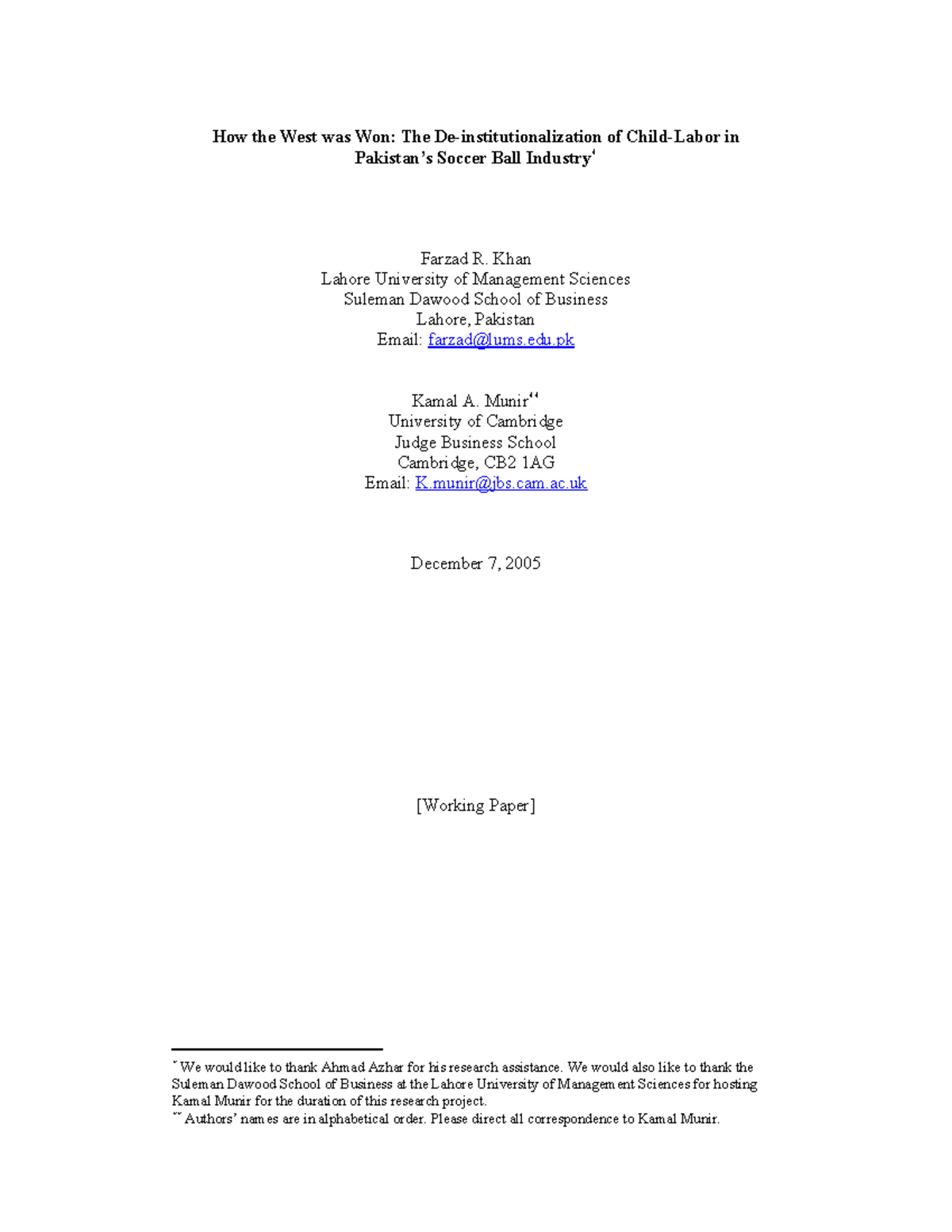 SSRN-id882395 - research articles - - Studocu