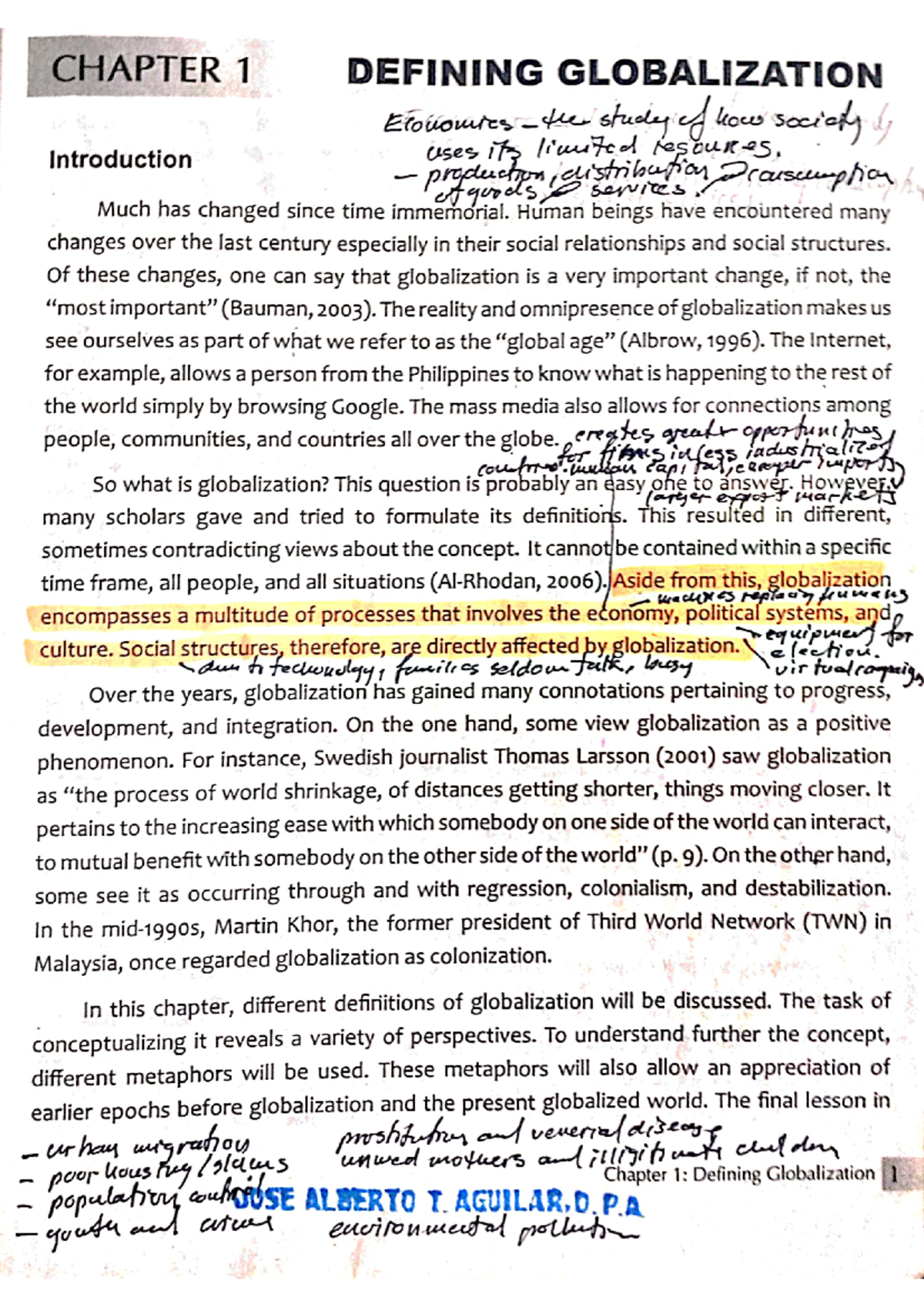 (GE3) Chapter 1- Defining Globalization - The Contemporary World - Studocu