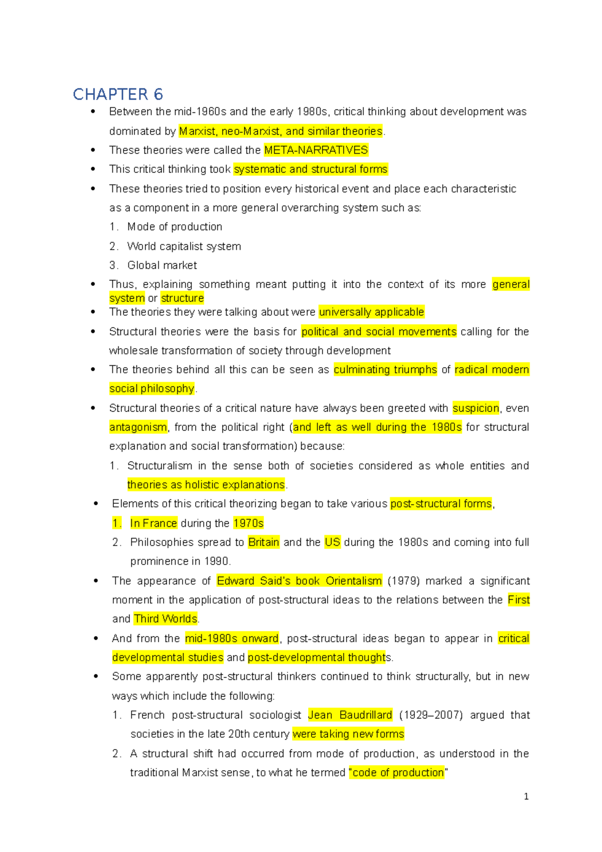 Chapter 6, 7, 8 PDM - Notes - CHAPTER 6 Between the mid-1960s and the ...