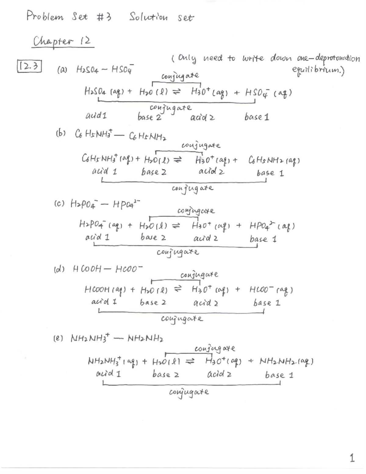 Pset3 Solutions - Problem set 3 - CHEM 2820 - Studocu