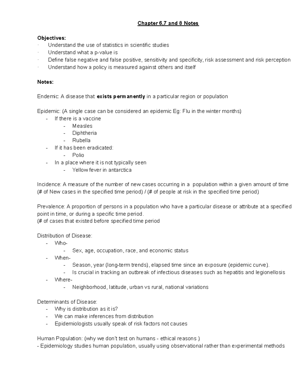Pub 101 Ch 6,7 and 8 - Lecture notes on Chapters 6, 7 and 8 as covered ...