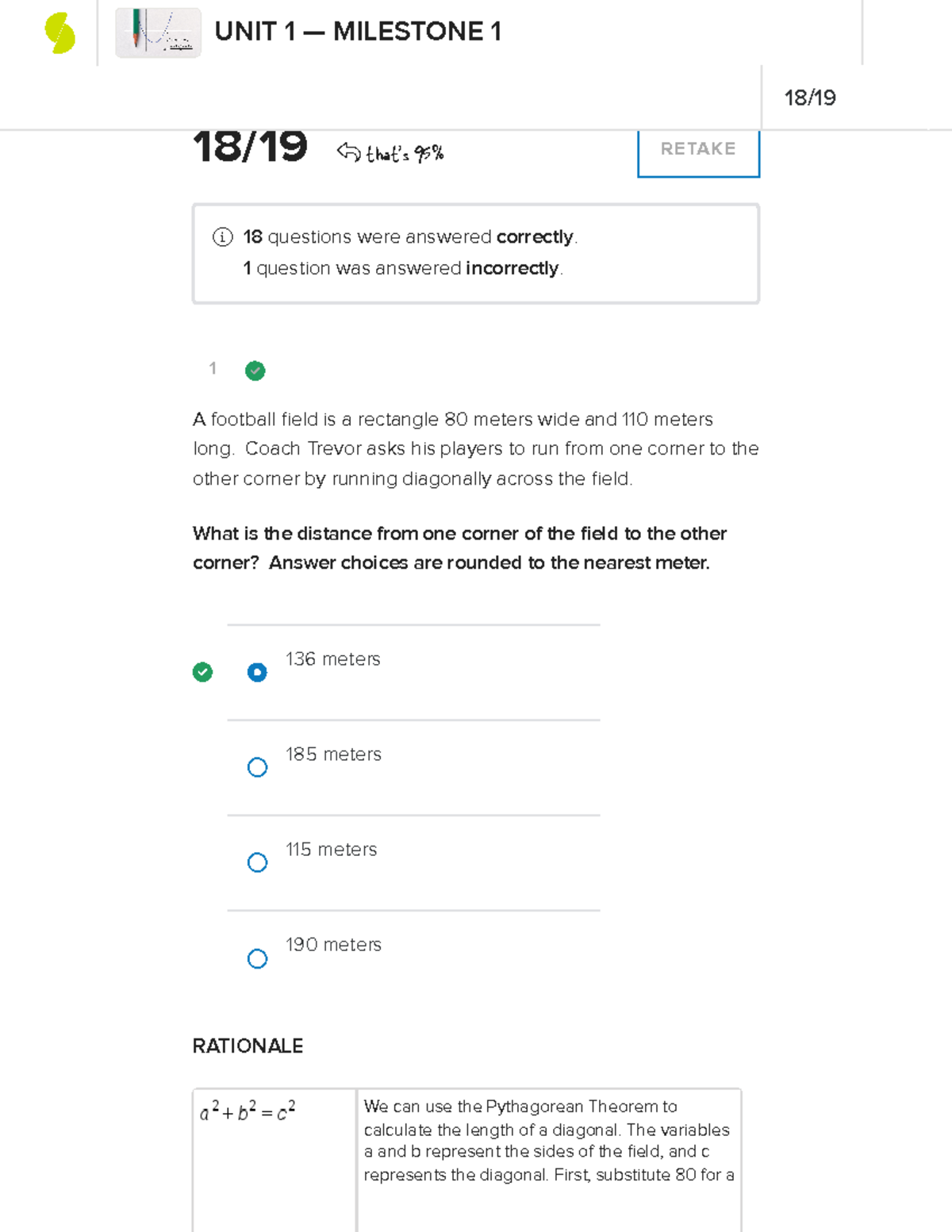 Sophia Learning UNIT 1 - 1 18 / 19 that's 95% RETAKE 18 questions were ...