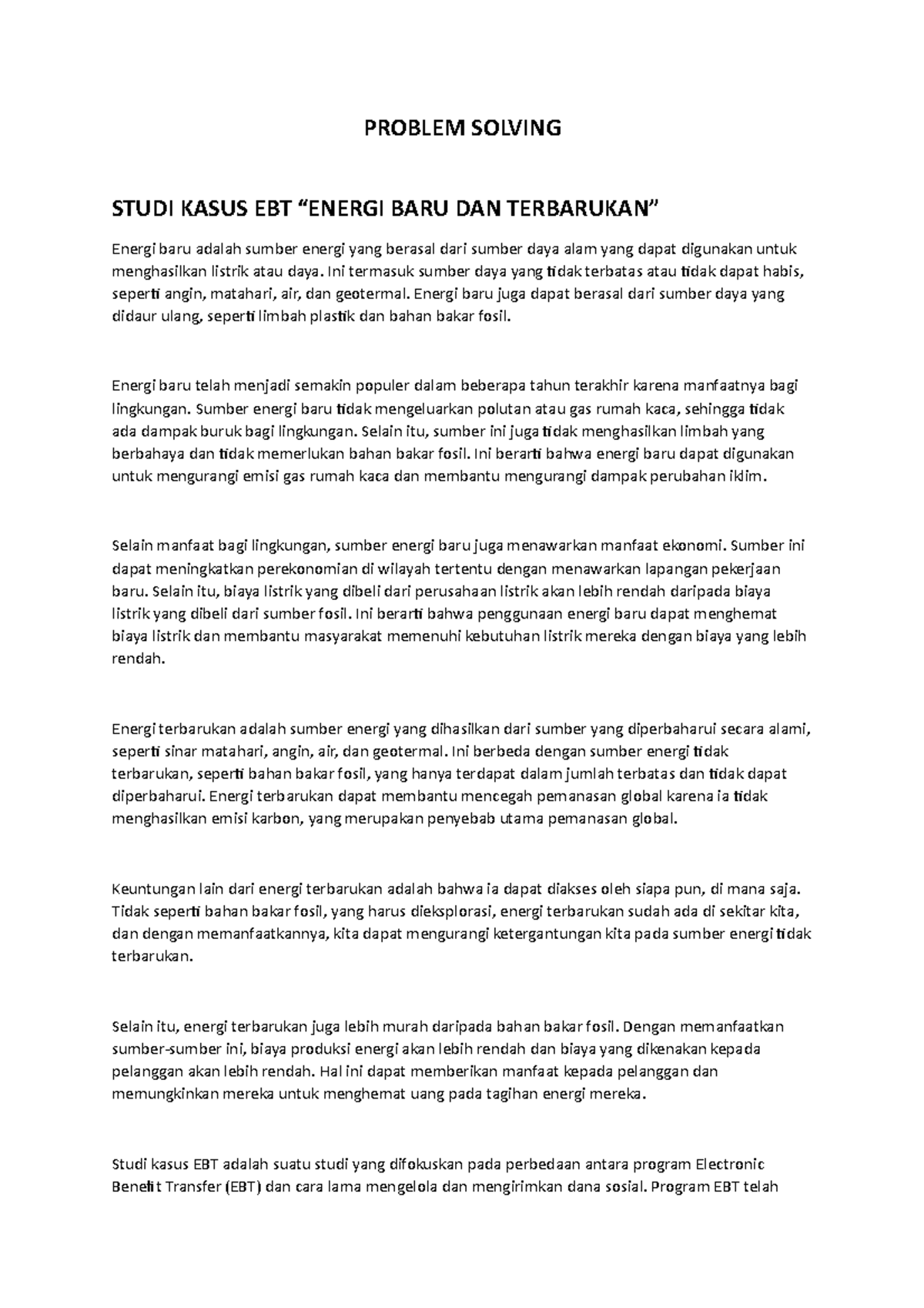 Problem Solving 3 - step by step - PROBLEM SOLVING STUDI KASUS EBT ...