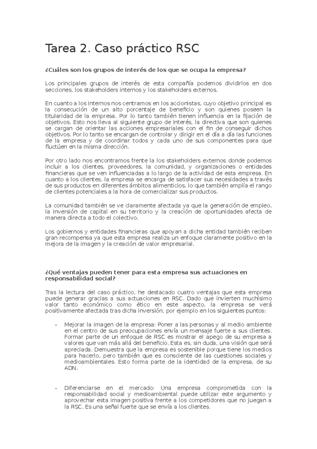 Tarea 2 dirección estratégica - URJC - Studocu