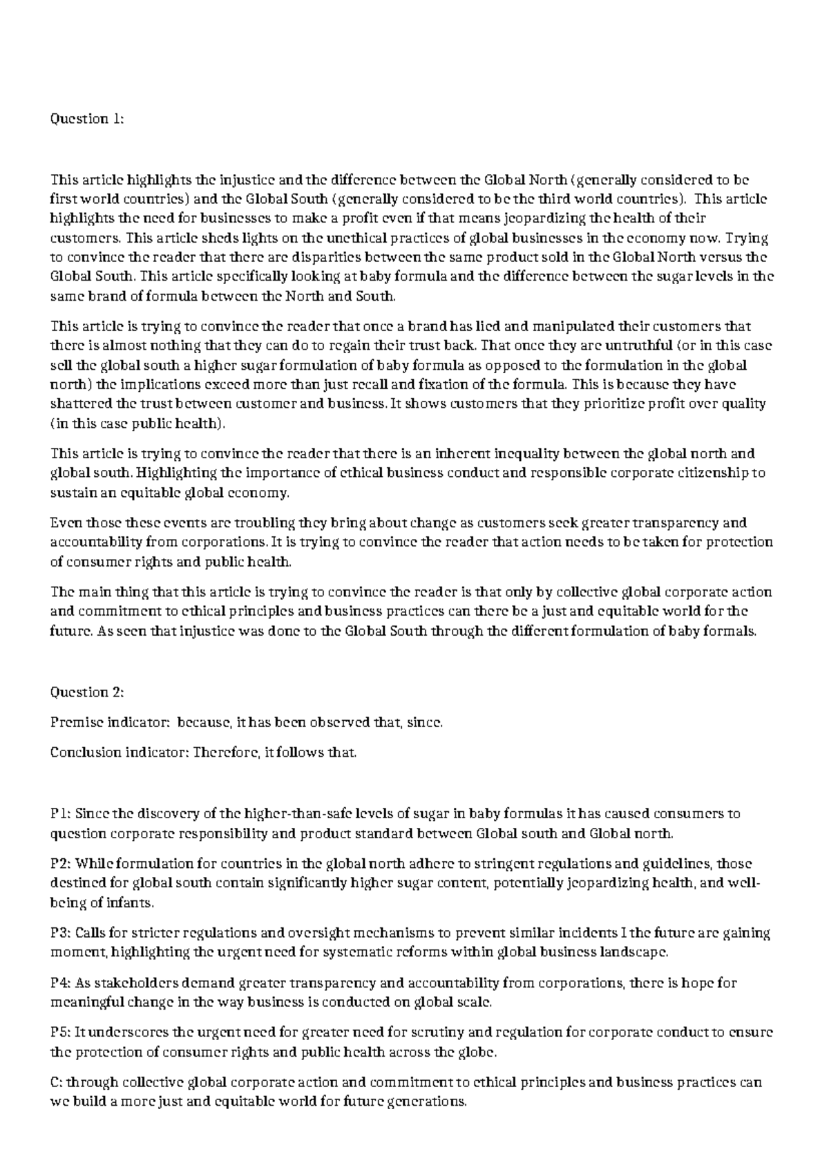 Tutorial assignment 1 - Question 1: This article highlights the ...