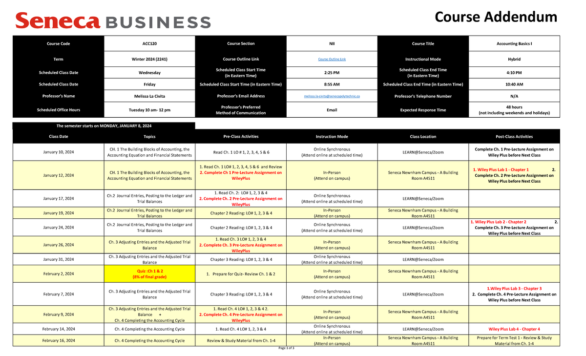 ACC120NII Addendum 2241 Melissa La Civita updated 1 - Course Addendum ...