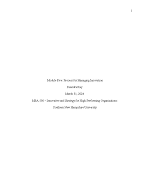 Module Four - Benchmark Study - Module Four: Benchmark Study Deandra ...