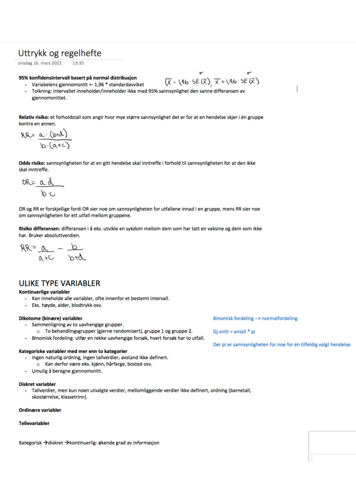 Uttrykk og regelhefte medsta - MEDSTA - Studocu