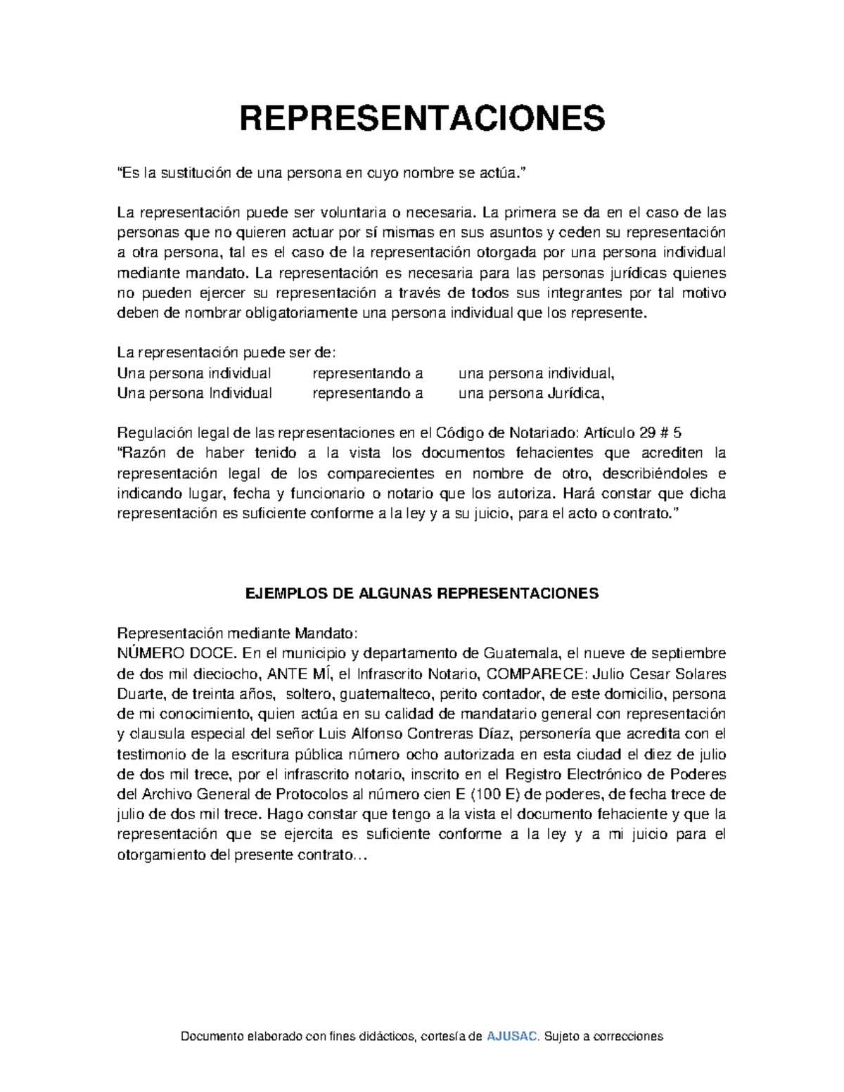 Representaciones teoria y ejemplos - REPRESENTACIONES “Es la ...