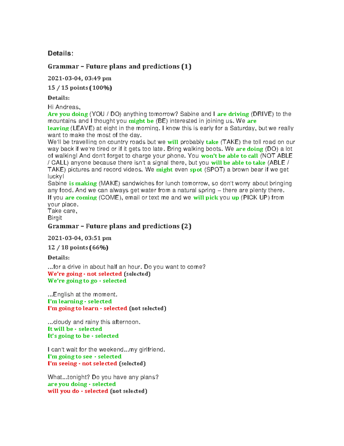Intermediate - UNIT 7 Lesson 2 Cyb3rhom3work - Details: Grammar ...