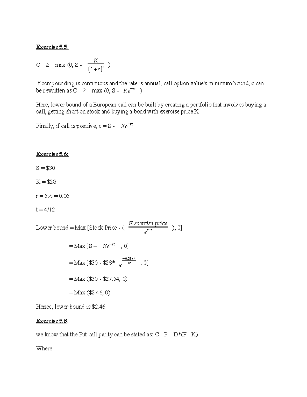 Quantitative methods for Finance Homework Week 4 - Studocu
