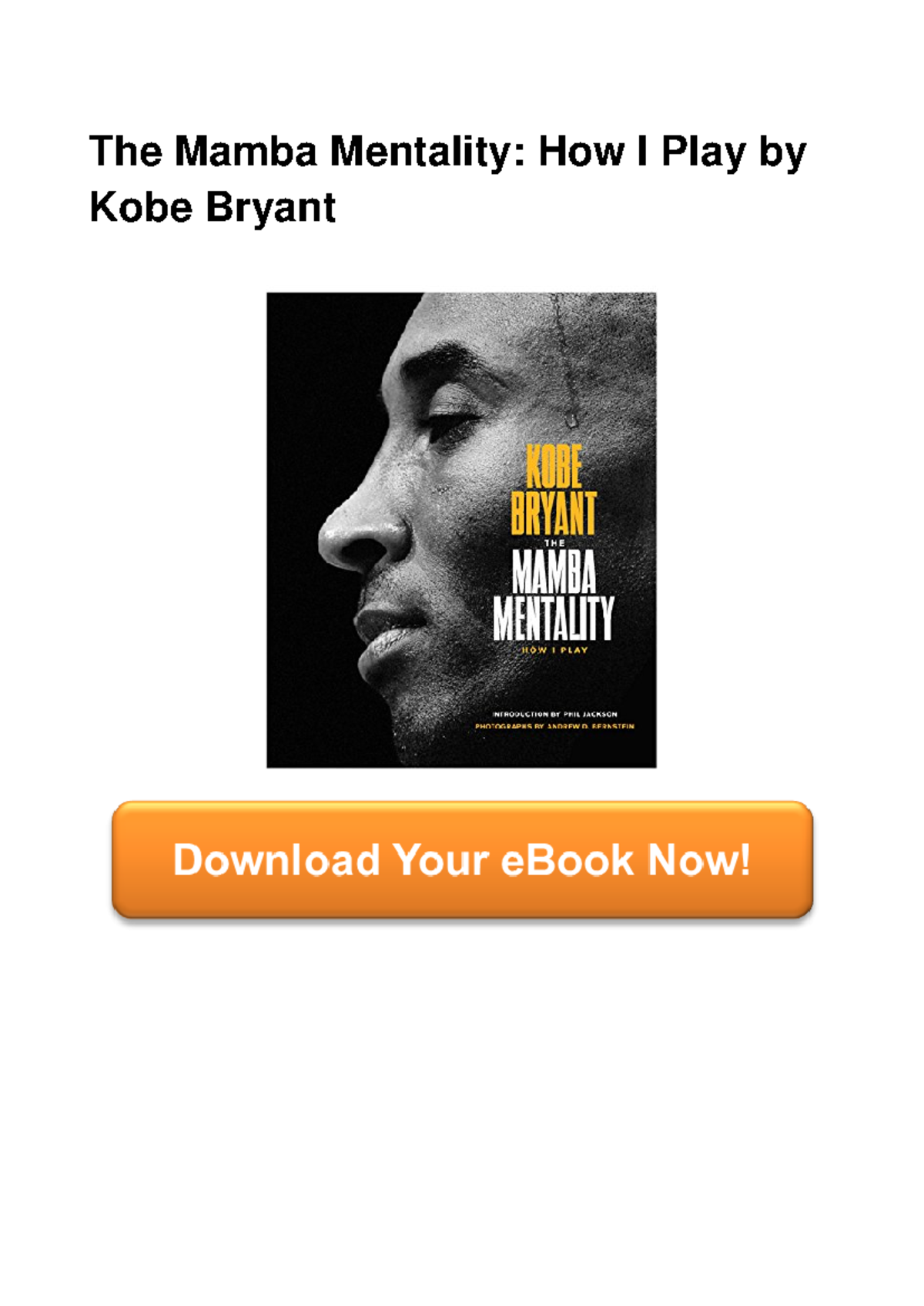 Pdfcoffee - The Mamba Mentality: How I Play by Kobe Bryant The Mamba ...