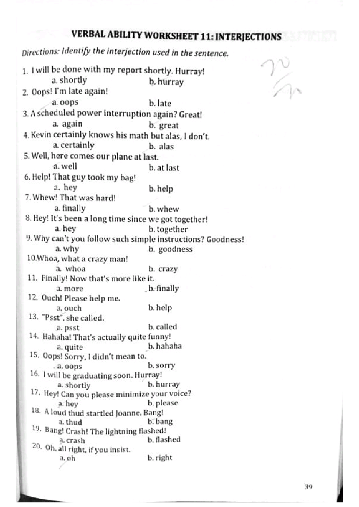 PART 2 Verbal Ability - REVIEWER - Bachelor of Secondary Education ...