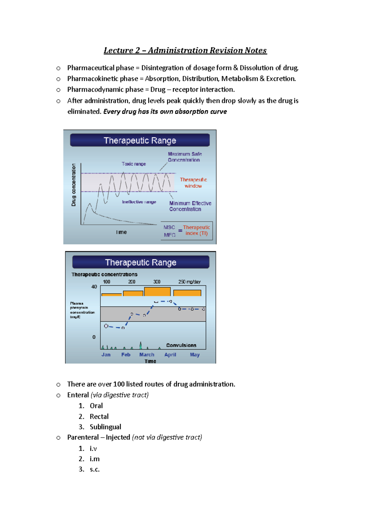 Lecture 2 - Drug Administration - Lecture 2 Administration Revision ...