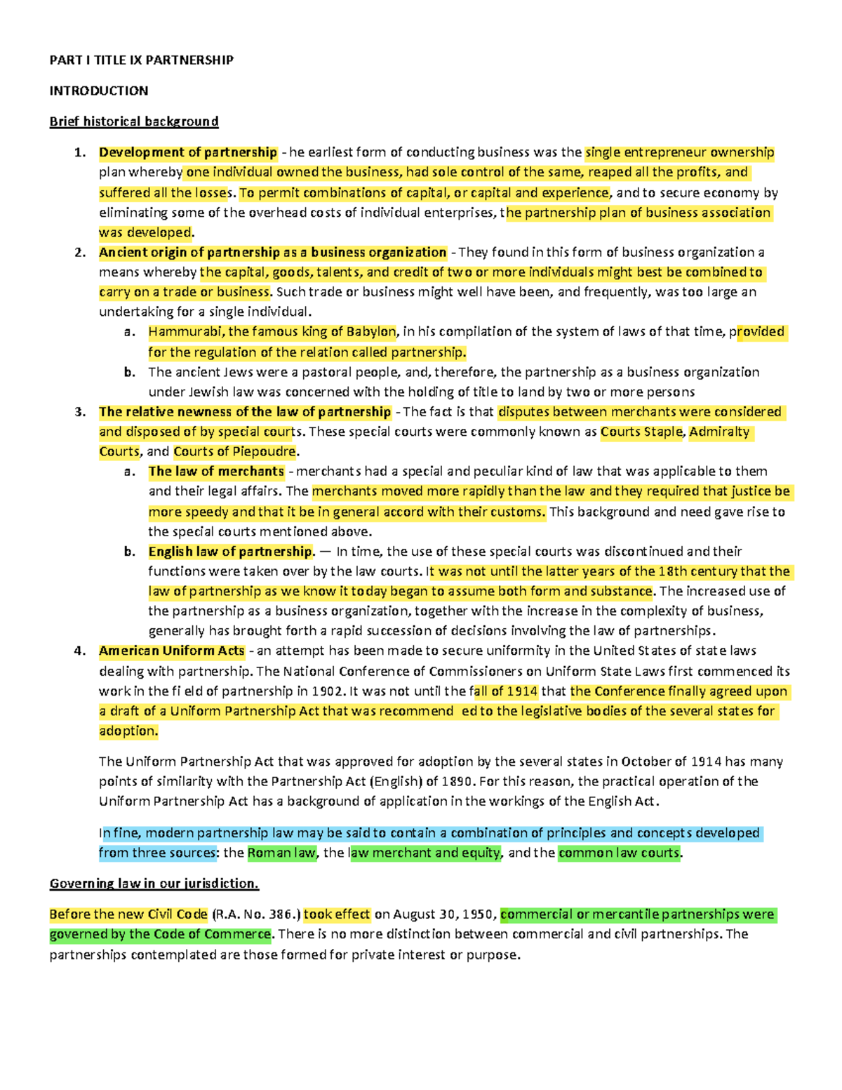 PART I Title IX Partnership - PART I TITLE IX PARTNERSHIP INTRODUCTION ...