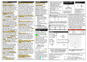 Anova Exam Cheat Sheet - Definitions Pearson’s R (correlation ...