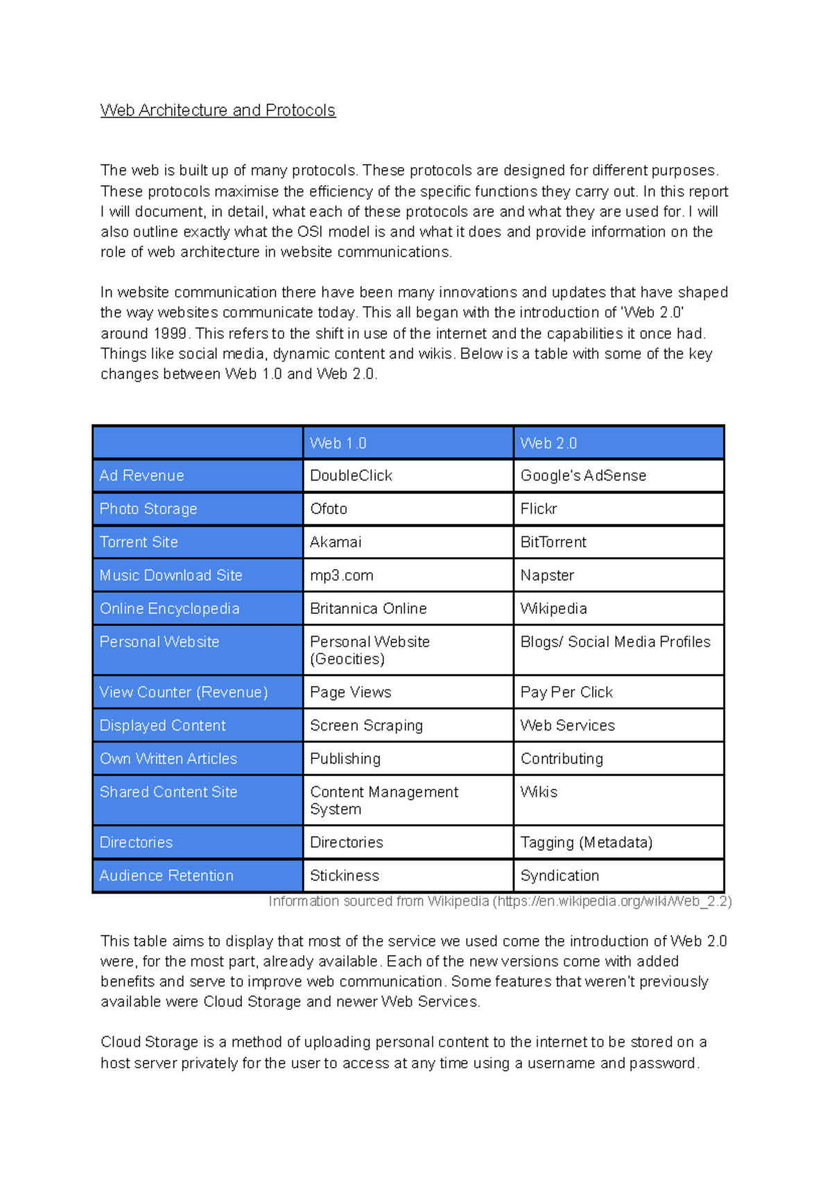 Web Architecture and Protocols - These protocols are designed for ...