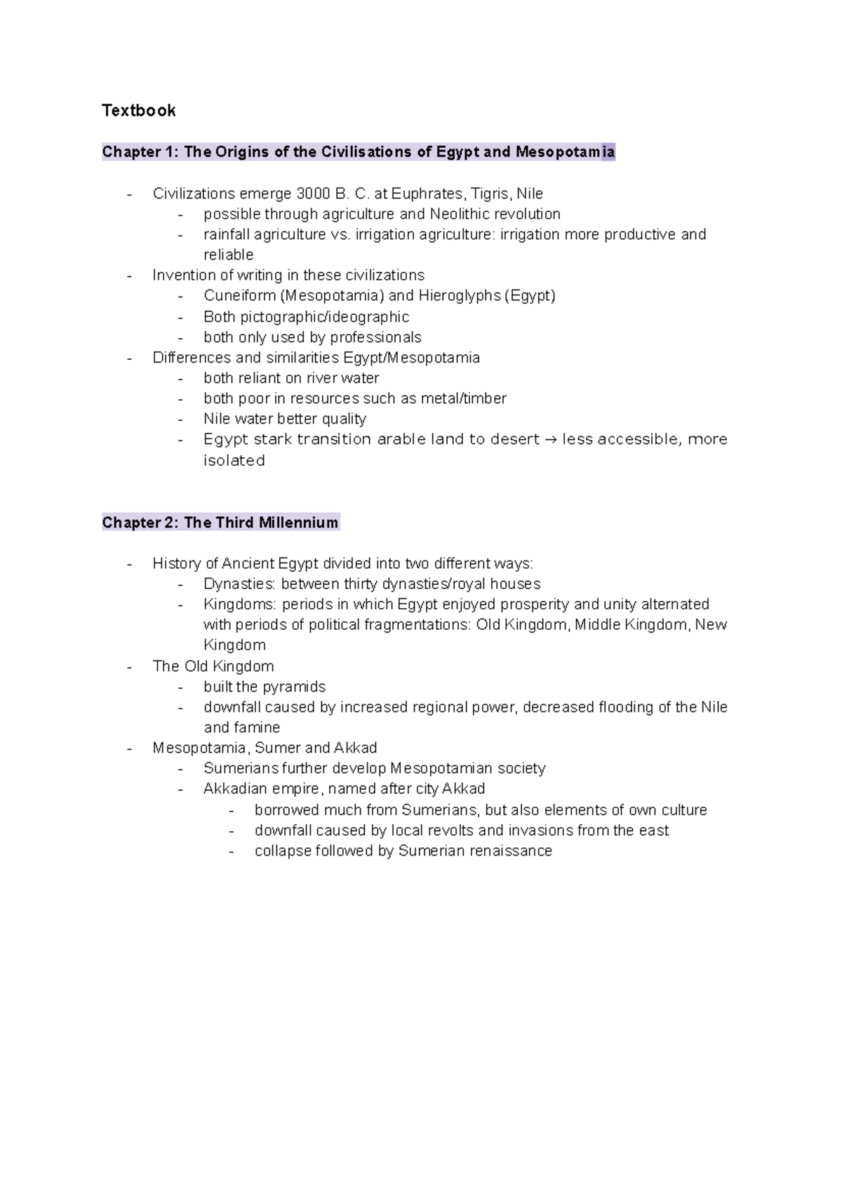 Ancient History Textbook Summary - Introduction to Ancient History - UU ...