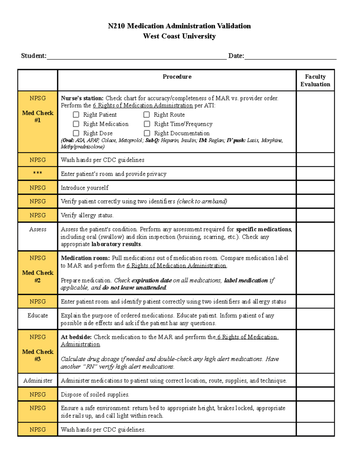 N210 Medication Administration Validation - provider order. Perform the ...