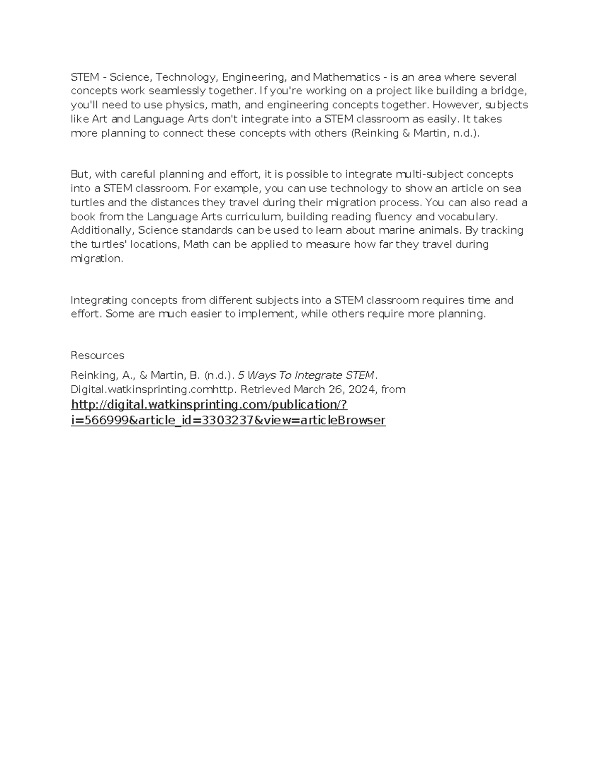 Week 2 question 1 - STEM - Science, Technology, Engineering, and ...