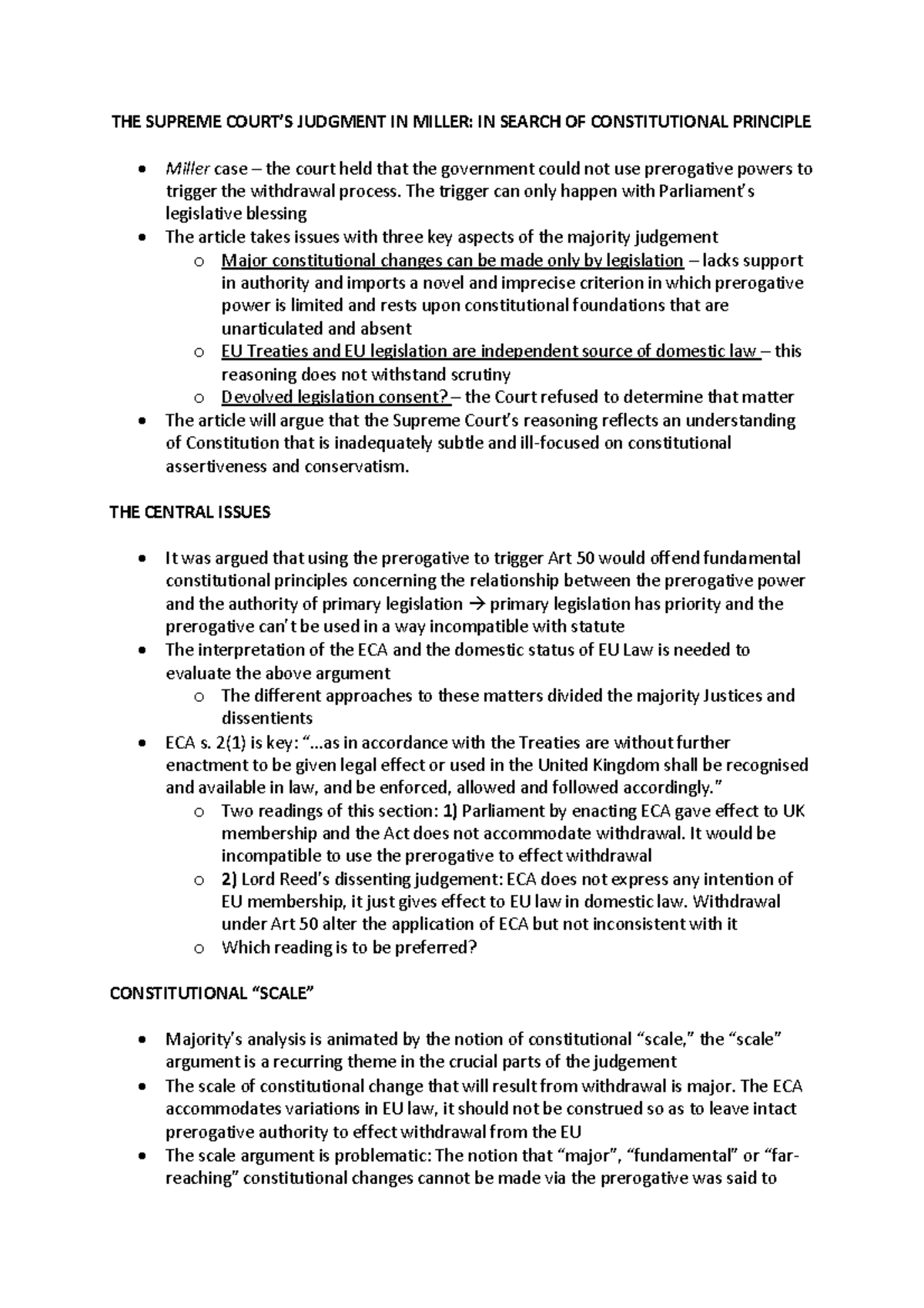 Elliott - THE SUPREME COURT’S JUDGMENT IN MILLER: IN SEARCH OF ...