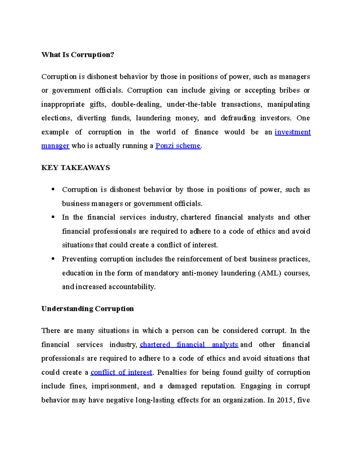Dealing and Tackling the issue of Corruption - What Is Corruption ...