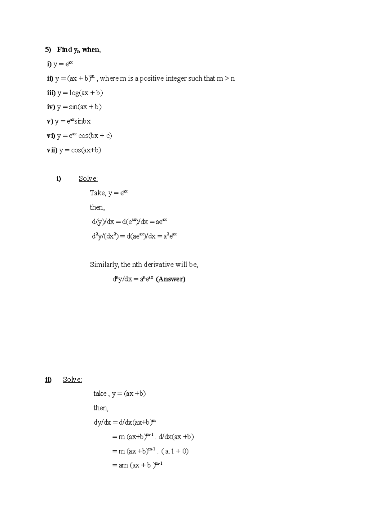 Math assiment - its basically math problems for practice with solutions ...