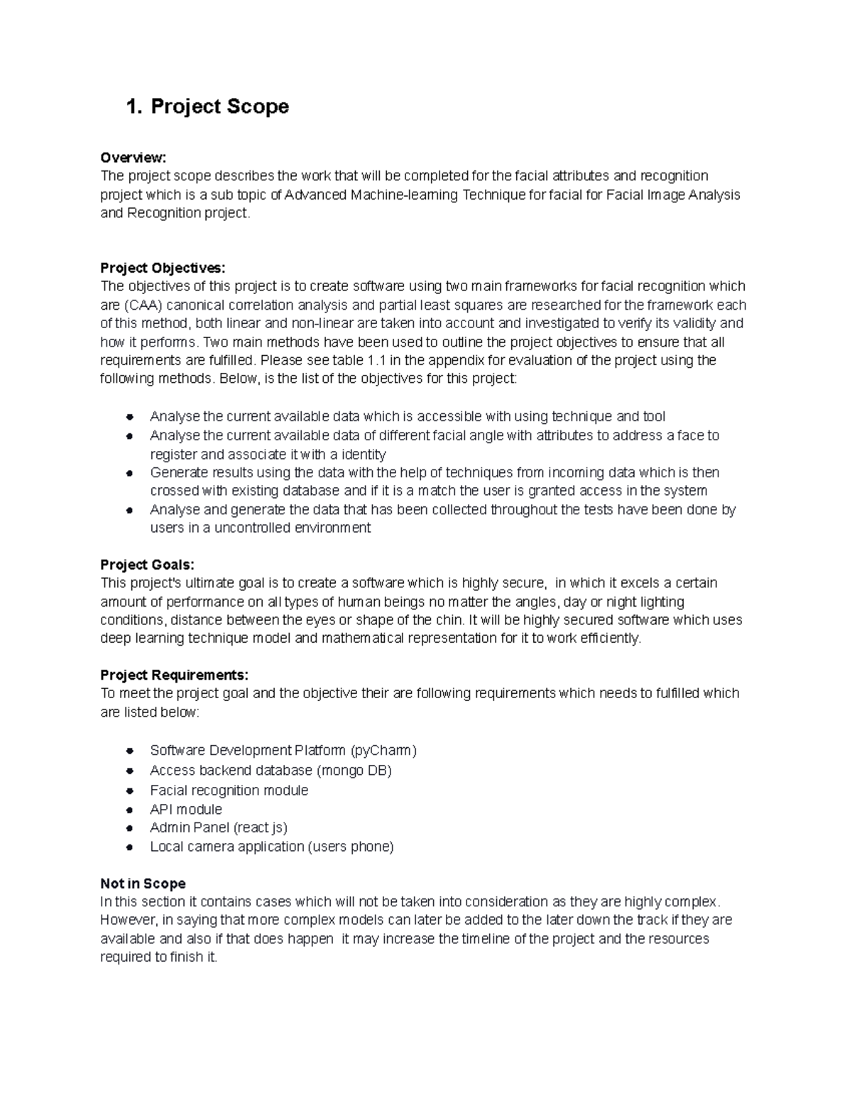 Task 2 - Engineering Reaserch Preparation - 1. Project Scope Overview ...