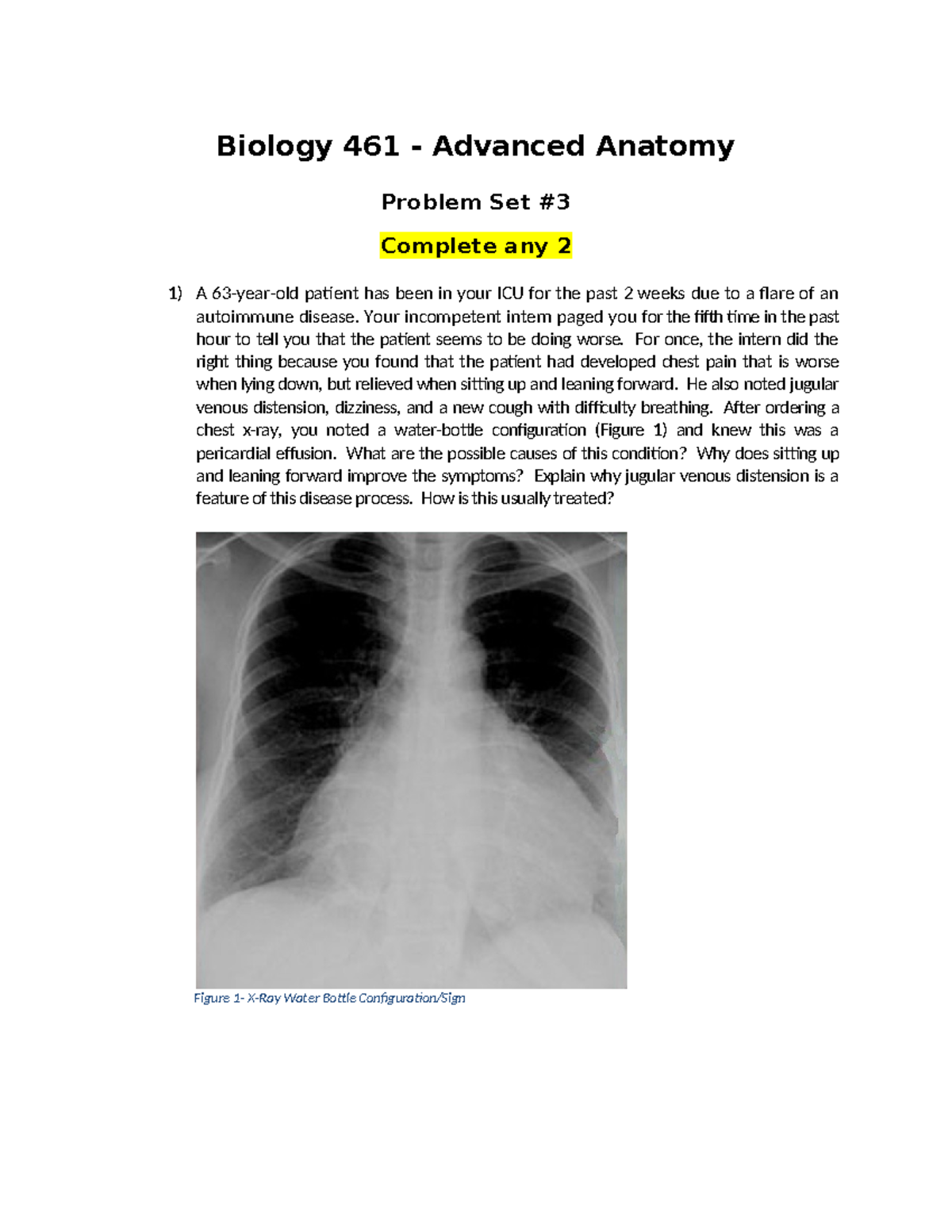 Problem Set 3 - Biology 461 - Advanced Anatomy Problem Set Complete any ...