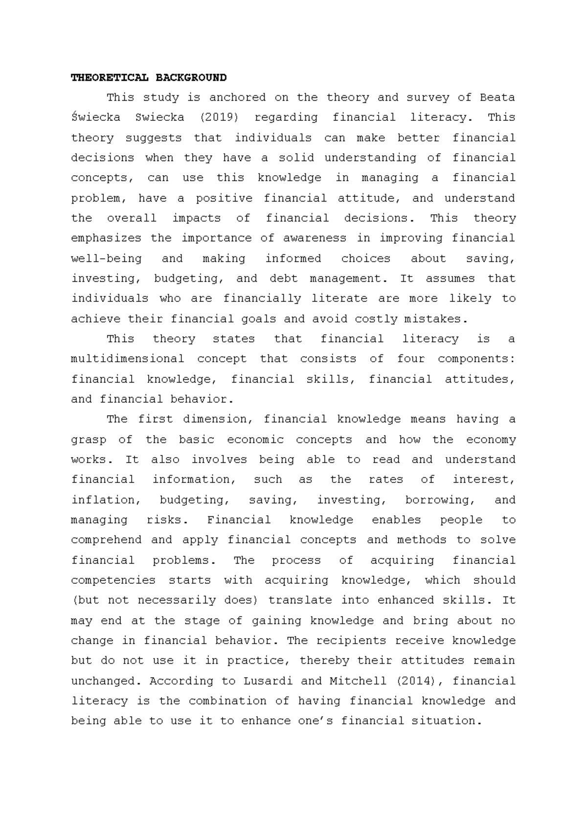 Theoretical framework - THEORETICAL BACKGROUND This study is anchored ...