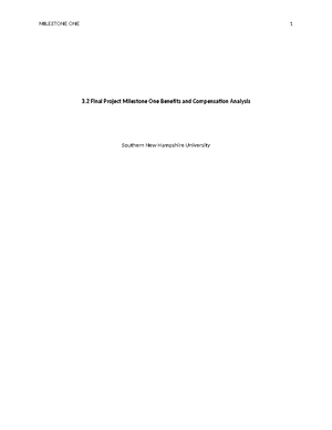 Final 5-1 Project Milestone Two Benefits and Compensation Analysis ...