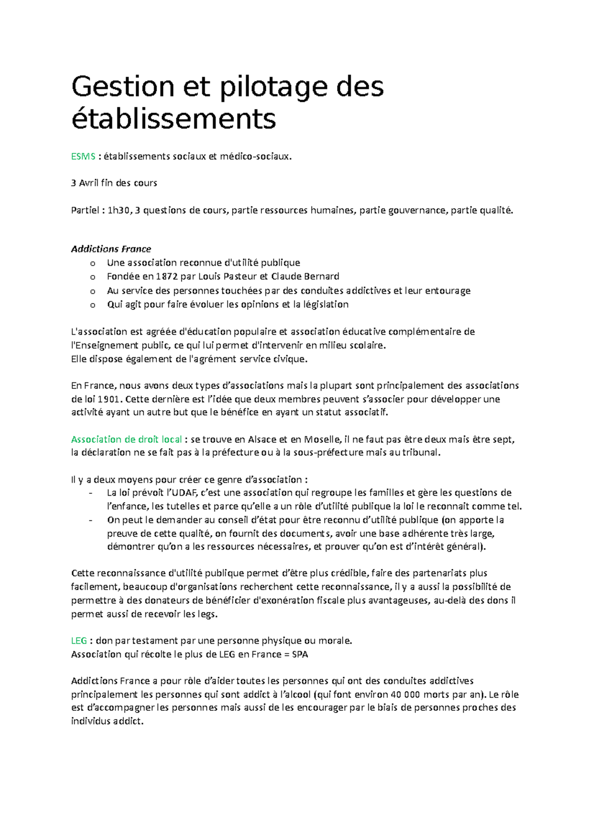 Gestion et pilotage des établissements - Gestion et pilotage des ...
