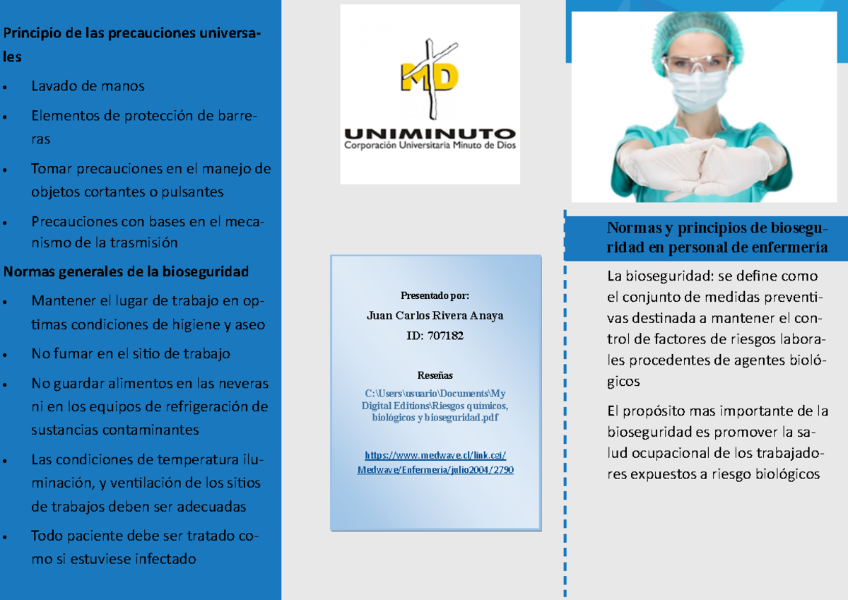 Normas de bioseguridad personal de enfermeria - Warning: TT: undefined function: 32 Warning: TT ...