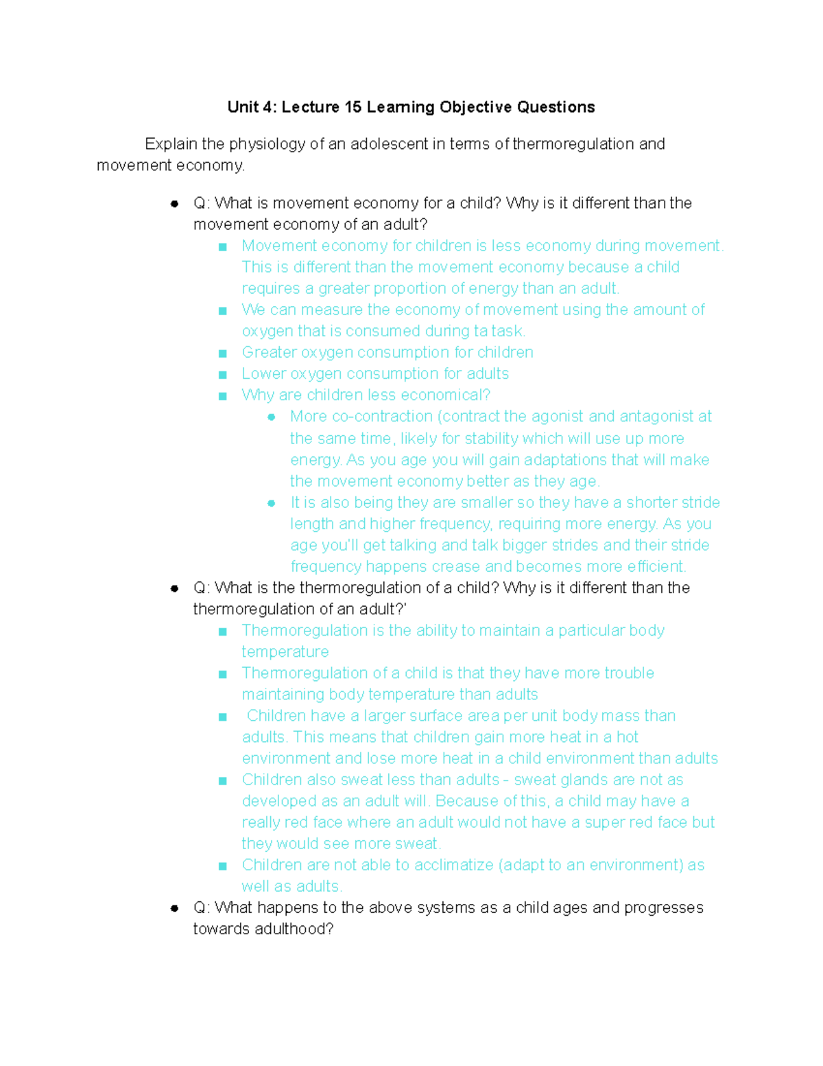 Unit 4 Lecture 15 - Ui 4: Lece 15 Leaig Objecie Qei Ea a ac a a c. Q ...