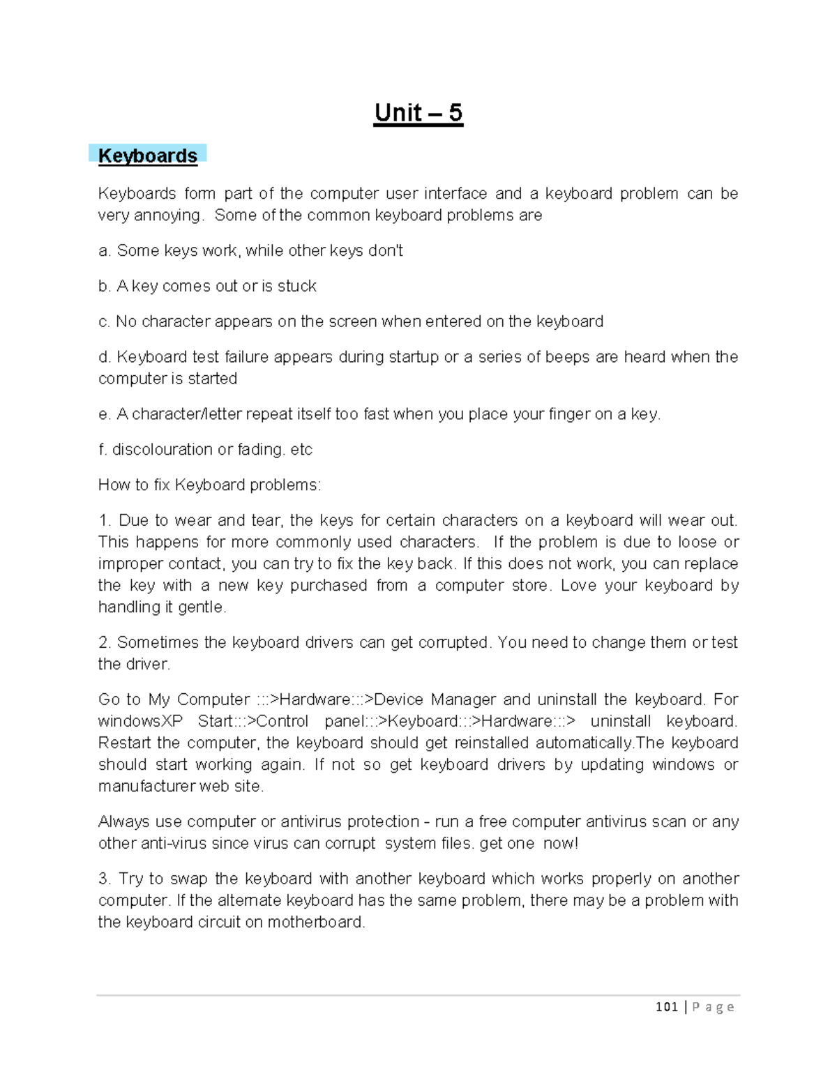UNIT 5 computer-problems-and-troubleshooting-thane ...